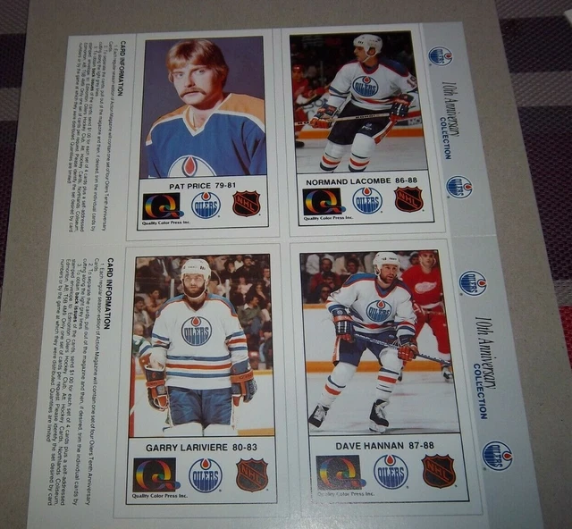 EDMONTON OILERS 10TH Anniversary Collection Action Magazine 4 Player ...