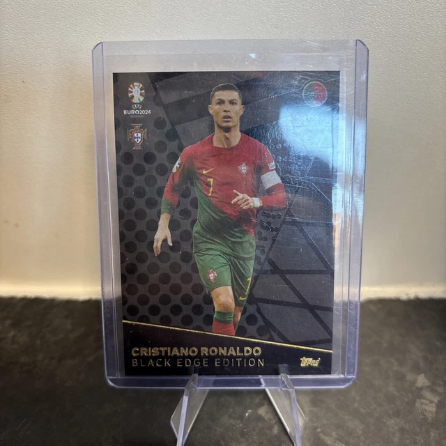 MATCH ATTAX UEFA Euro 2024 Cristiano Ronaldo Black Edge Edition No Be7 £9.00 - PicClick UK