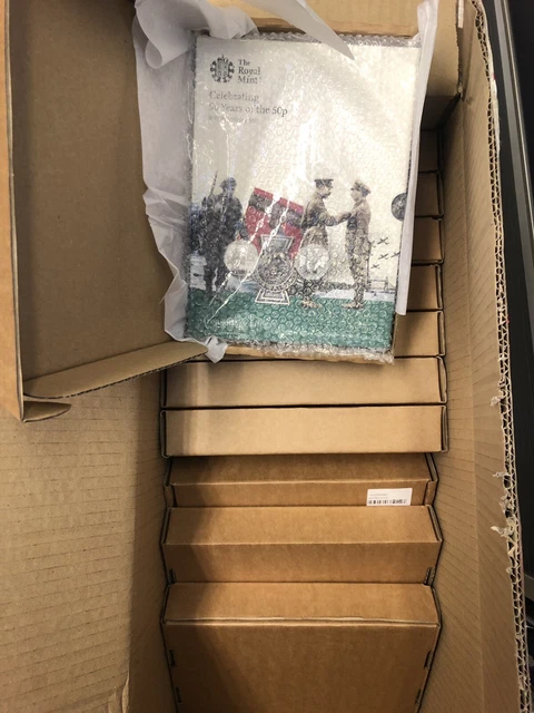 50 YEARS OF the 50p Base Proof Military Coin Set Royal Mint Brand New ...