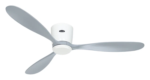 DC CEILING FAN with Remote control Flush mount fan Eco Plano Wood White ...
