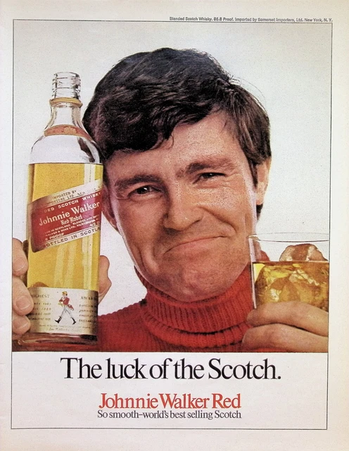 VINTAGE 1970S PRINT Ad ~ Johnnie Walker Red Scotch ~ The Luck of the ...