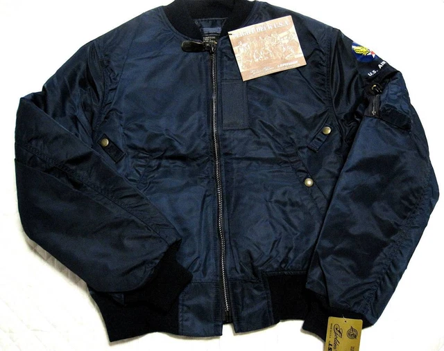 90'S MA-1 SPIEWAK Vol Veste Mod Réimpression Modèle Air Force Bleu Dead Stock 42 EUR 424,36 ...
