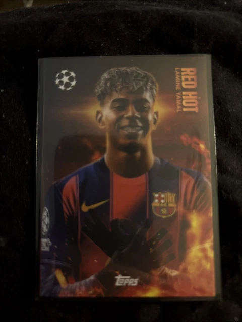 TOPPS MATCH ATTAX Red Hot Lamine Yamal Ultra Rare Limited Edition 1:250 ...