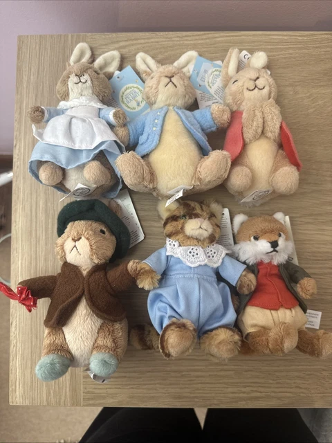 SET OF 6 Gund Beatrix Potter Peter Rabbit Small Soft Plush Toys - New ...
