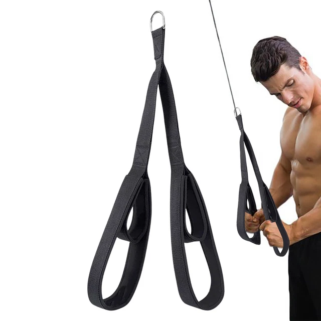 TRICEP ROPE GYM Press Down Push Pull Cord Multi Lat Bar Cable ...