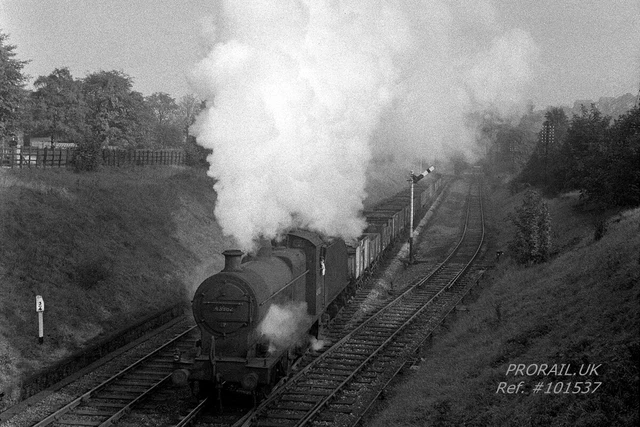 PHOTO BR(M) EX-LMS class 4F 0-6-0 No. 43982 with a Coal Train at Totley ...