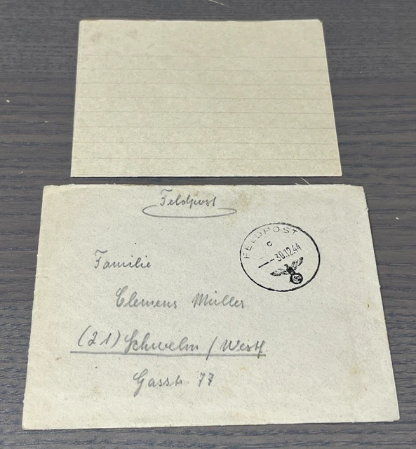 WW2 WWII NAZI Germany 1942 war time soldiers Military Feldpost mail ...
