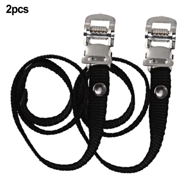 NYLON EXERCISE BIKE Pedal Toe Straps with Secure Adjustable Metal ...