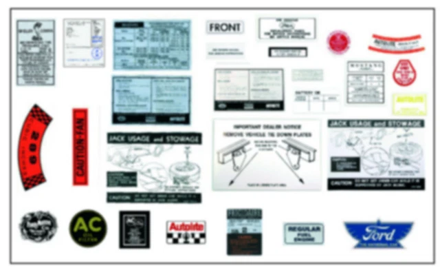 NEW ENGINE BAY Decal set for 1/8 scale DeAgostini Shelby Mustang ...