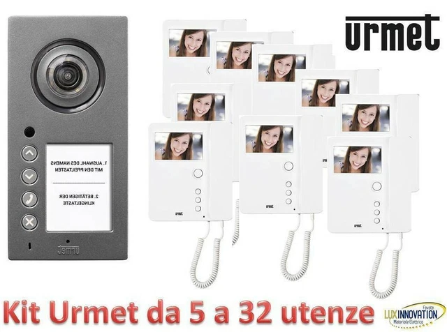 KIT VIDEOCITOFONO URMET CONDOMINIALE 6 8 10 12 14 16 18 20 DA 6 32 ...