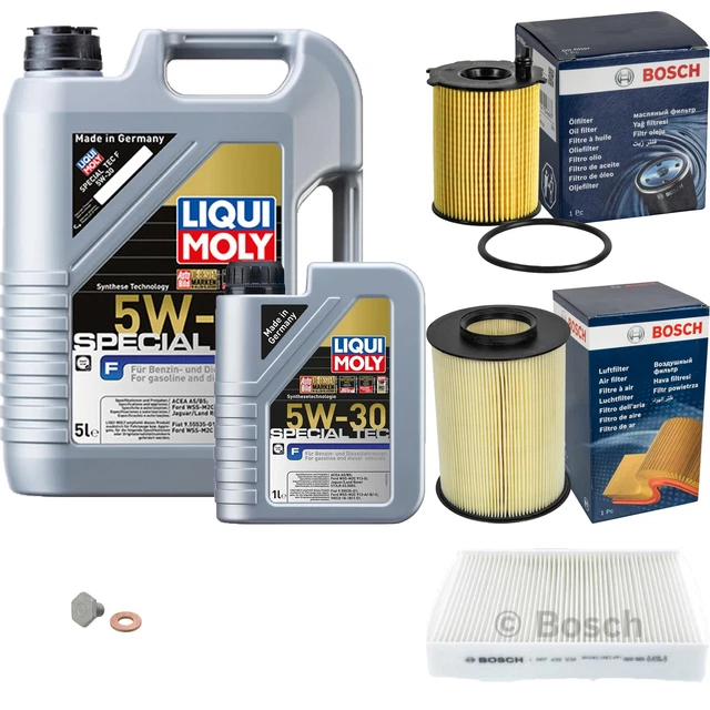 BOSCH INSPECTION SET 6L Huile Liqui Moly Spécial Tec F 5W-30 pour Ford C-Max EUR 132,08 ...
