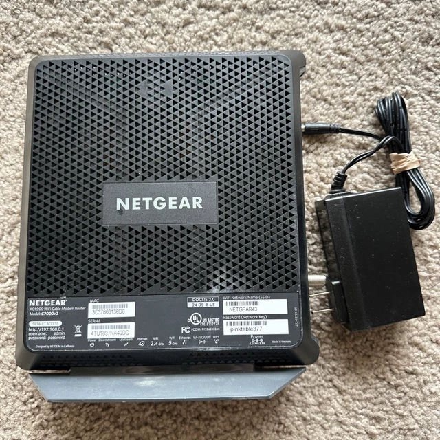NETGEAR NIGHTHAWK-C7000V2-AC1900 DUAL-BAND Gigabit Cable Modem Wi-Fi ...