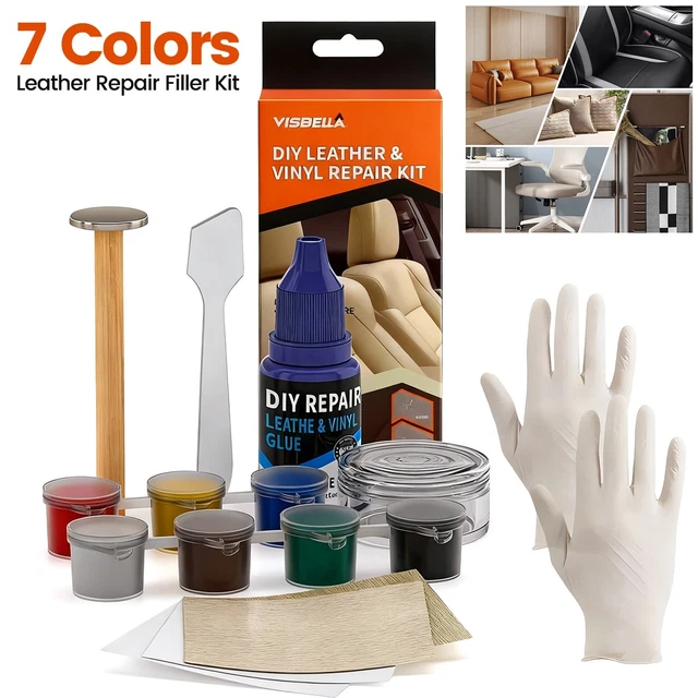 CAR SEAT VISBELLA DIY Leather Vinyl Repair Kit Universal Fix Upholstery ...