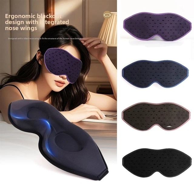 3D SLEEPING EYE Mask Block Out Light Soft Padded Travel Shade Cover ...