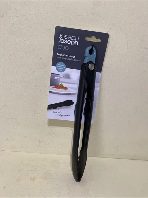 JOSEPH JOSEPH DUO Lockable Tongs With Integrated Tool Rests - Dark Opal ...