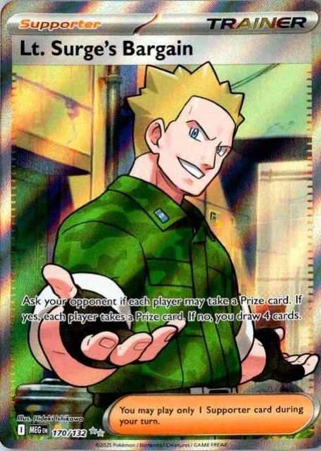 LT. SURGE'S BARGAIN Ultra Rare ME01: Mega Evolution 170/132 NM $19.99 ...