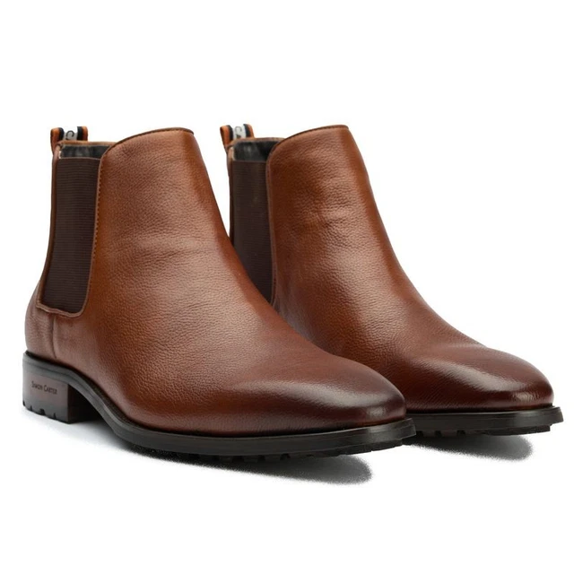 SIMON CARTER MENS Clover 3 Chelsea Chelsea Boots Tan £85.00 - PicClick UK