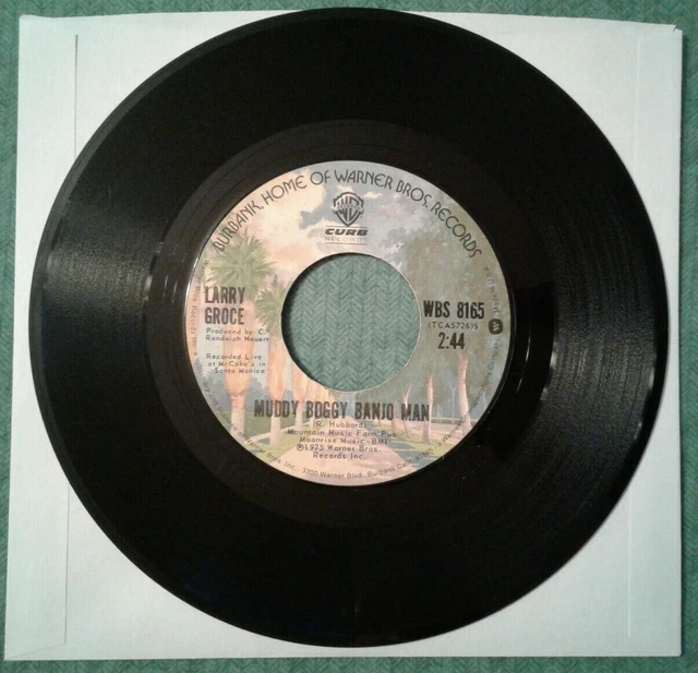 LARRY GROCE &JUNK Food Junkie / Muddy Boggy Banjo Man" 7" 45 rpm record ...
