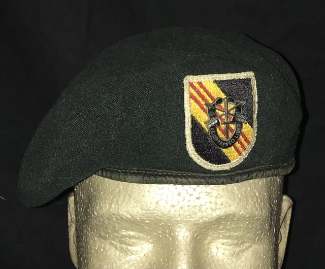AUTHENTIC VIETNAM WAR - Green beret - 5th Special Forces Group size7 ...
