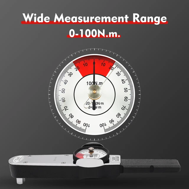 Dial Indicator Torque Wrench Precision Indicating Torque Meter Wrench