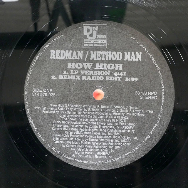 METHOD MAN & Red Man How High Def Jam 3145799251 Uk Vinyl 12 £3.88 ...