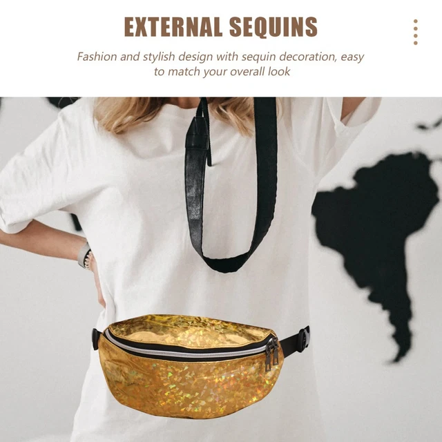 SEQUIN WAIST POUCH Sparkly Fanny Packs for Women Cute Belt Bag Initial ...