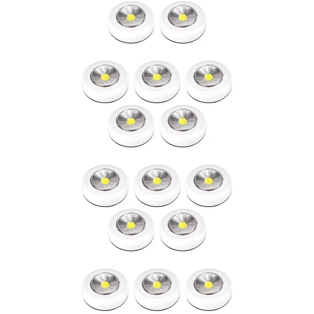 15 PCS SMART Cabinet Pat Light Control Circle Shape Night Light No ...