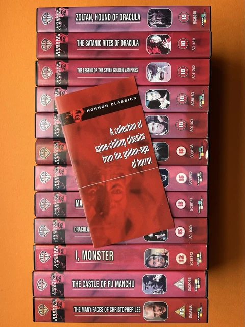 HAMMER HORROR CLASSICS VHS x12 (Warner Bros Video, 1999-2000) £84.99 ...