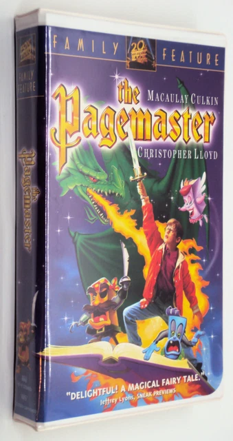 THE PAGEMASTER VHS 1991 Macaulay Culkin Is Trapped Inside Animated ...