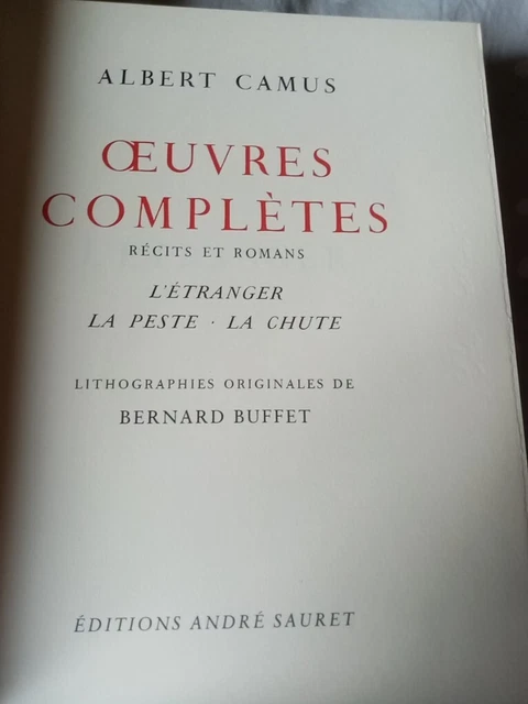 ALBERT CAMUS Tome 1 André Sauret 1978 EUR 50,00 - PicClick FR