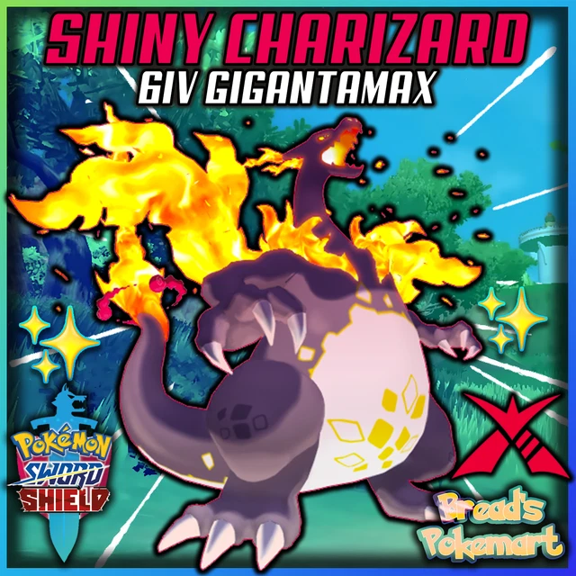 SHINY CHARIZARD 6IV Gigantamax Pokémon Spada e Scudo Fast GMAX lv100 ...