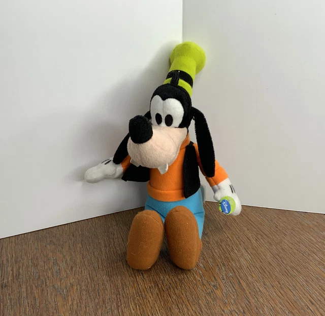DISNEY MICKEY MOUSE Clubhouse Goofy Sitting Stuffed Animal Plush Bean ...