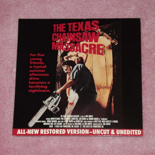THE TEXAS CHAINSAW MASSACRE [1974/Horror] RARE 1993 USA UNCUT UNEDITED ...