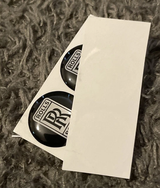 2X ROLLS ROYCE STYLE KEY FOB EMBLEM LOGO STICKER BADGE 14mm £8.99 ...