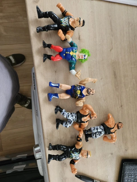 LOT DE FIGURINES de lutte Hasbro WWF collection lot de travaux vintage ...