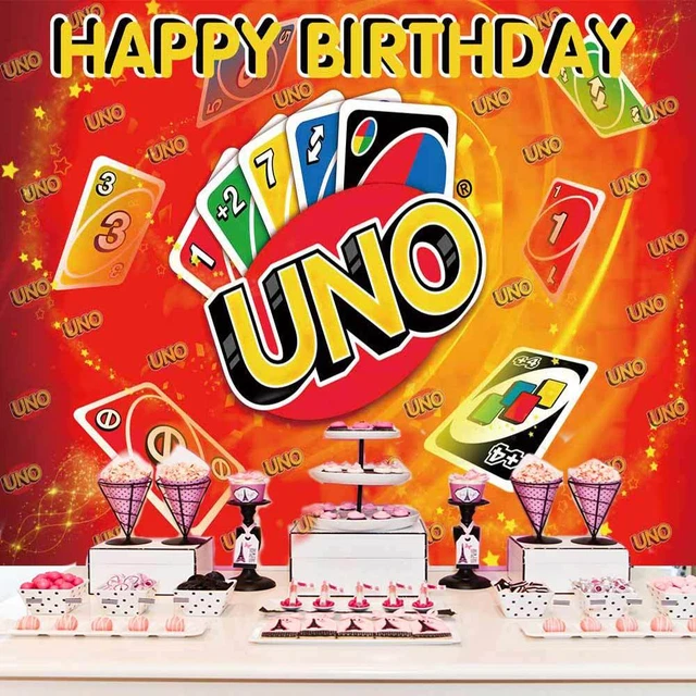 UNO HAPPY Birthday Backdrop Banner Baby Shower Vinyl Party Supplies ...