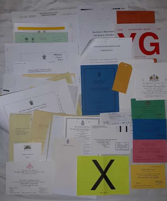 EIIR QUEEN PRINCE Charles Cipher Sign Guard Menu Invitation Clarence ...