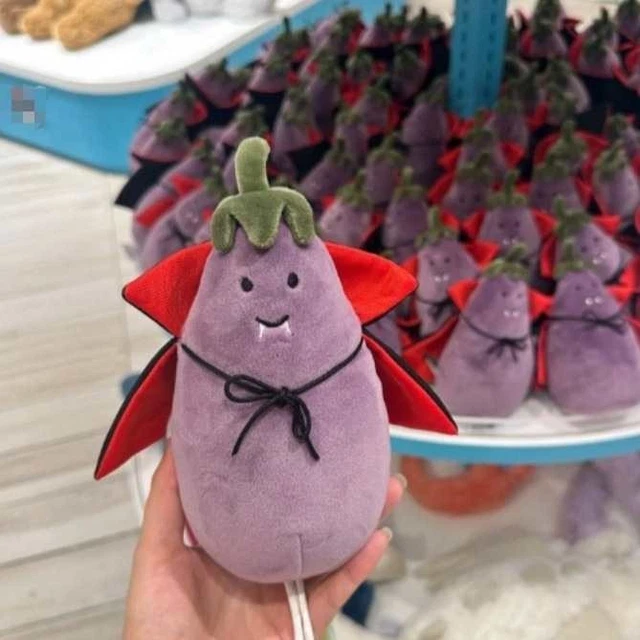 JELLYCAT RARE AUBERGINE Vampire: 17cm Vivacious Ultra Soft Collectible ...