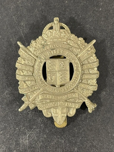 WW1 BRITISH ARMY 5th Battalion London Rifle Brigade Cap Badge - GAUNT £ ...