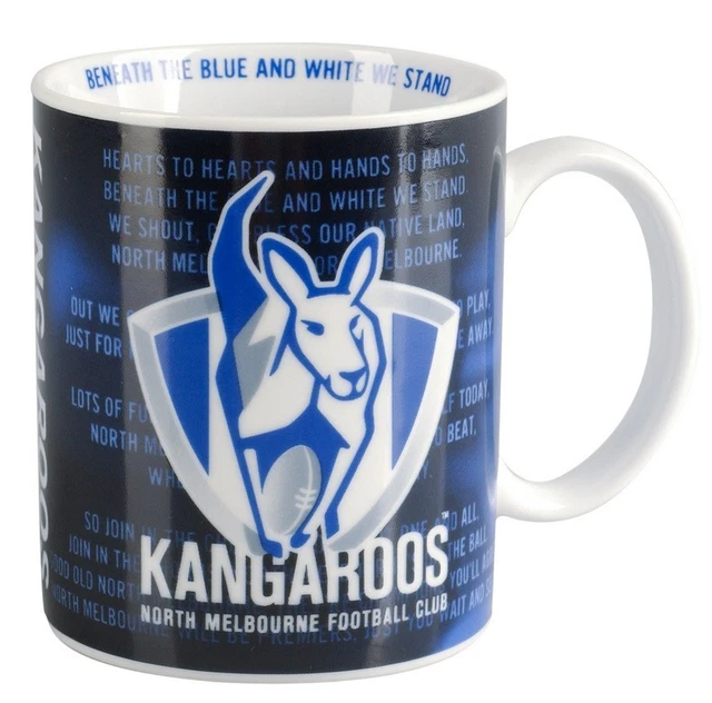 81870 NORTH MELB Kangaroos Afl Logo Team Song Ceramic Coffee Mug In Box ...