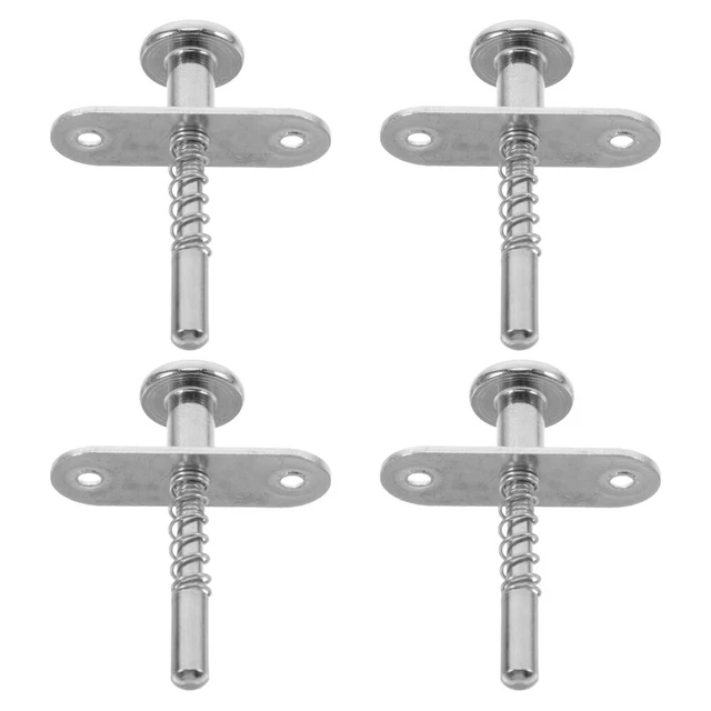 4PCS HEAVY DUTY Stainless Steel Spring-Loaded Plunger Latches Spring ...