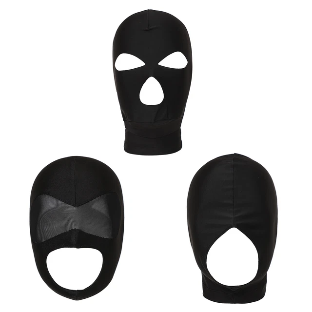 ADULT HEADGEAR COSPLAY Motorcycle Helmet Lined Cut Out Face Mask Role ...