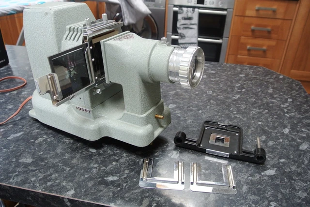 RARE ROMANSLIDE F-500 MEDIUM FORMAT 6x6 , 35mm + half format slide ...
