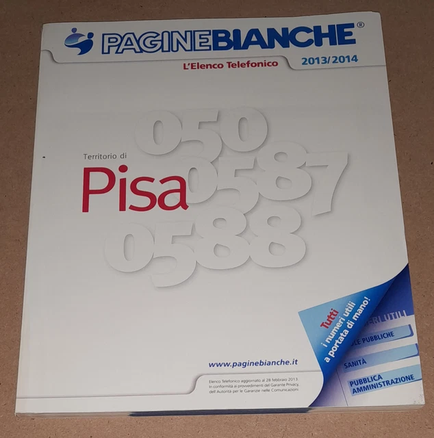 PAGINE BIANCHE PISA 2013/2014 (Mai Usate E Pari Al Nuovo) EUR 6,00 ...