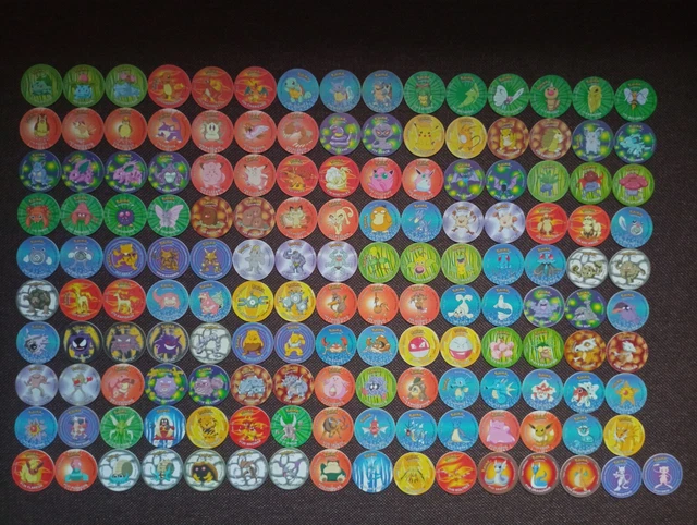 RETRO RARE 2001 Nintendo Pokémon tazos taso complete set serie 1-2-3 ...