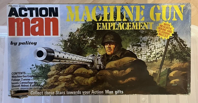 VTG PALITOY MACHINE Gun Emplacement ACTION MAN Set Original Box-No ...