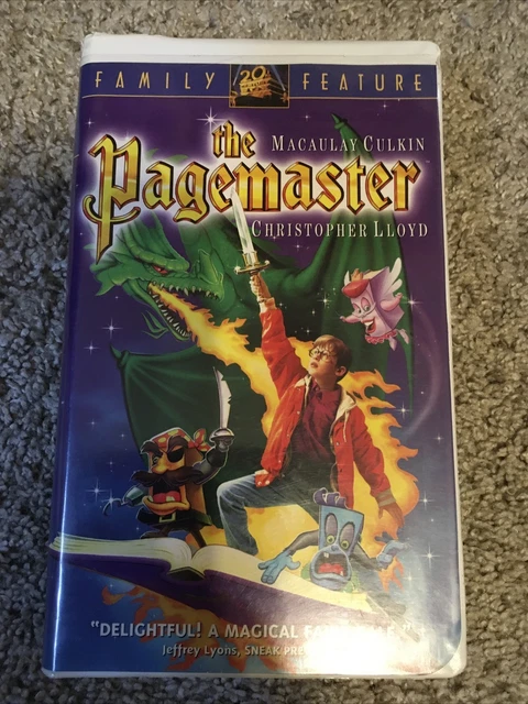 THE PAGEMASTER VHS Tape 1995 Clamshell Macaulay Culkin & Christopher ...