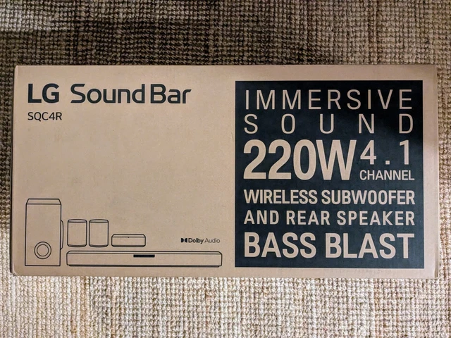BRAND NEW LG SQC4R 4.1 Soundbar With Wireless Subwoofer And Rear ...