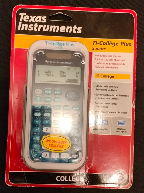 TI-COLLÈGE PLUS SOLAIRE - Calculatrice scientifique -- NEUVE0 EUR 14,99 ...