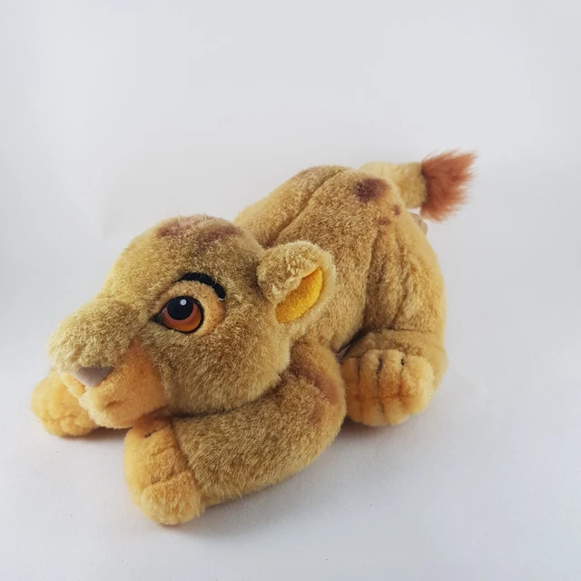 VINTAGE DISNEYLAND LION King SIMBA Lying Soft Plush Toy 12" Walt Disney ...
